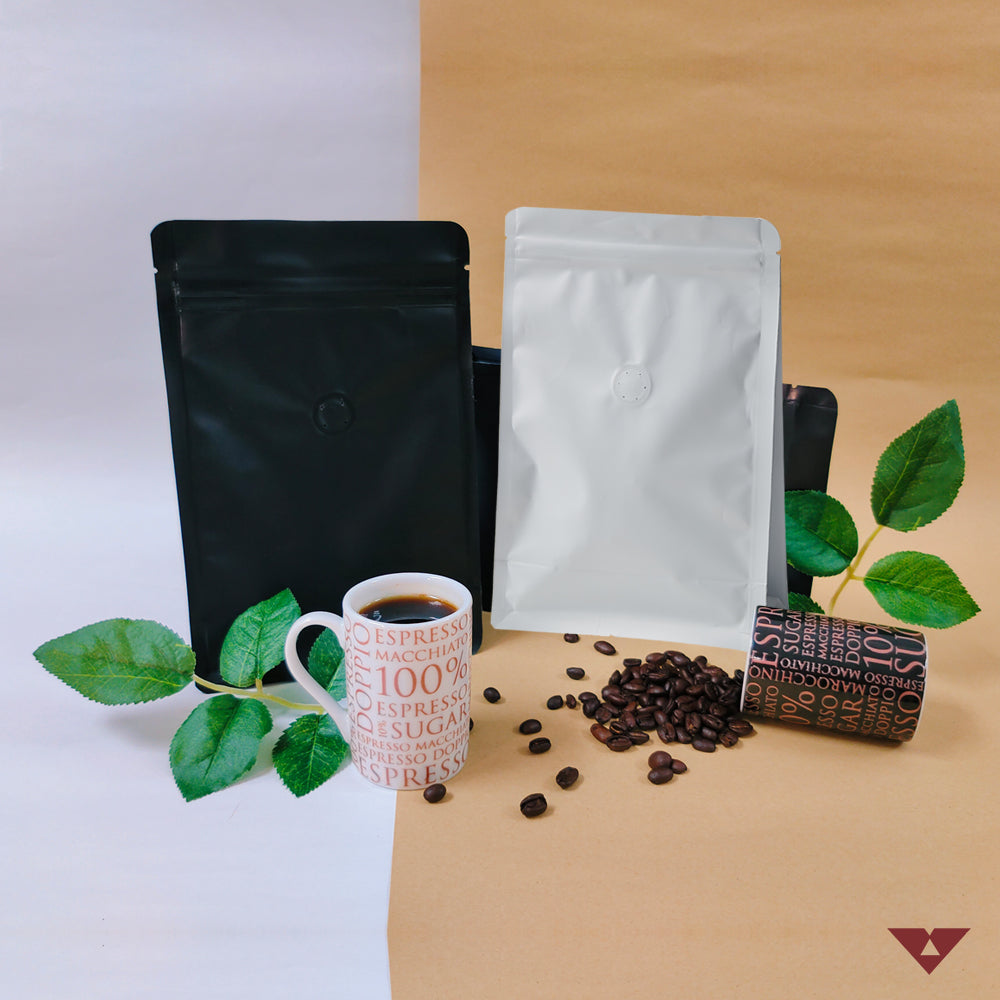 Block Bottom Pouches with Reseal Zip and Valve – Vektropack