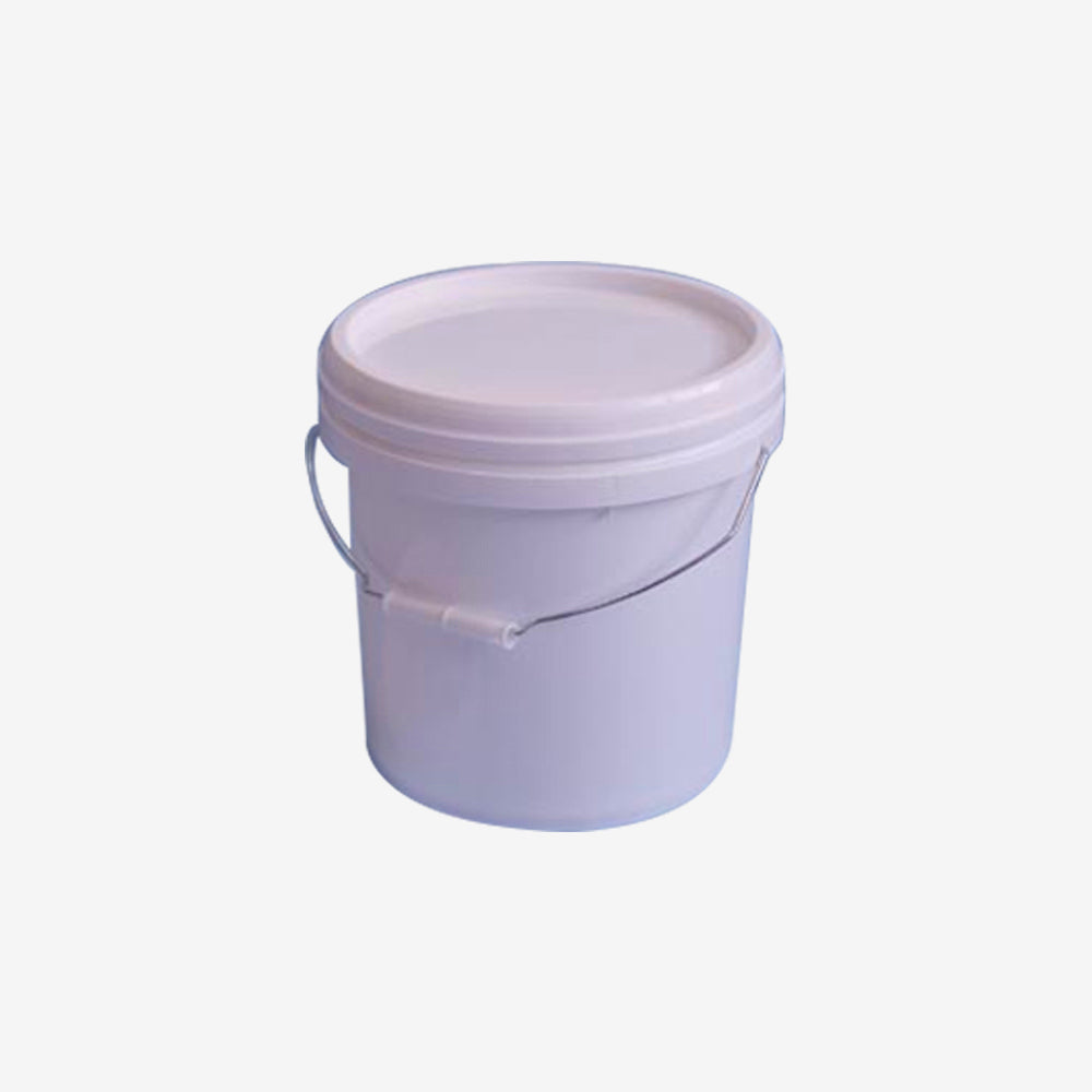 White Pail with Lid & Metal Handle – 10L – Vektropack